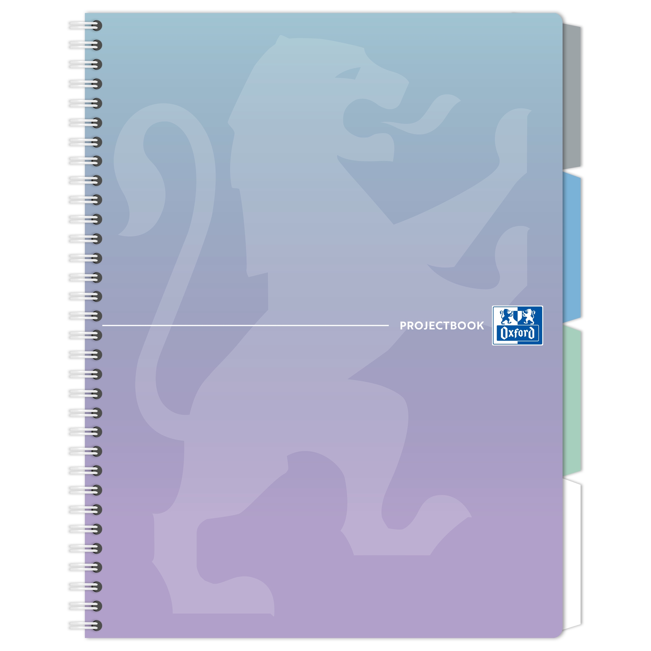 Oxford A4 Collegeblok met Tabbladen Geruit 5x5 mm Paars