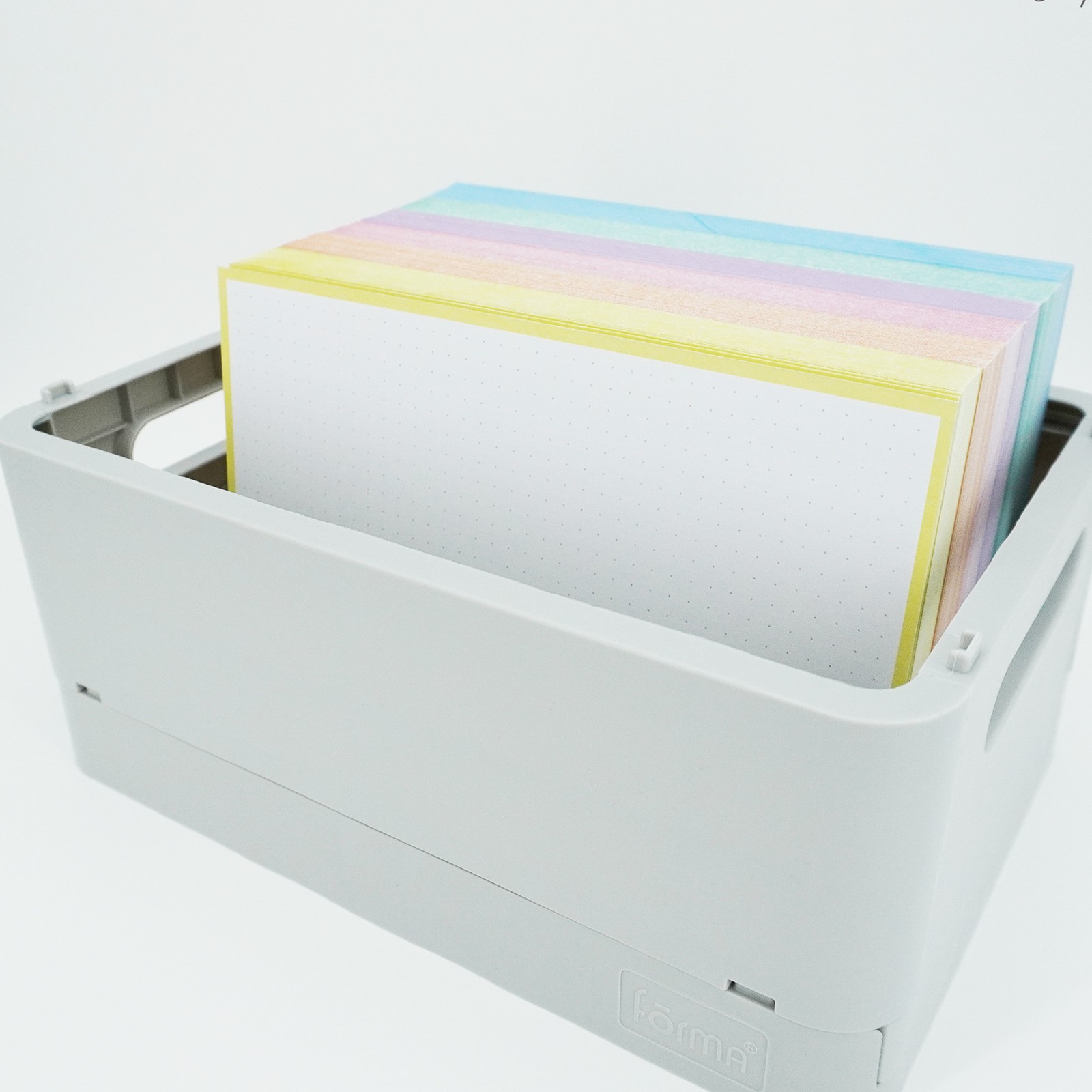 Leitner Flashcards A5 Dotted Pastel Geel