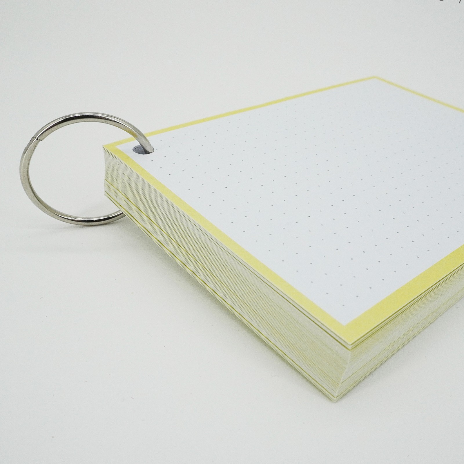 Leitner Flashcards A6 Dotted Pastel Geel