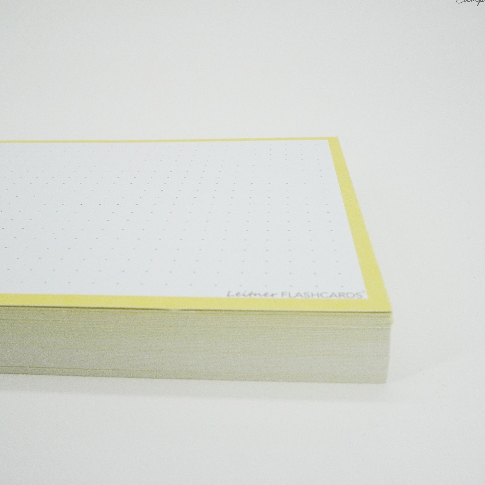 Leitner Flashcards A6 Dotted Pastel Geel