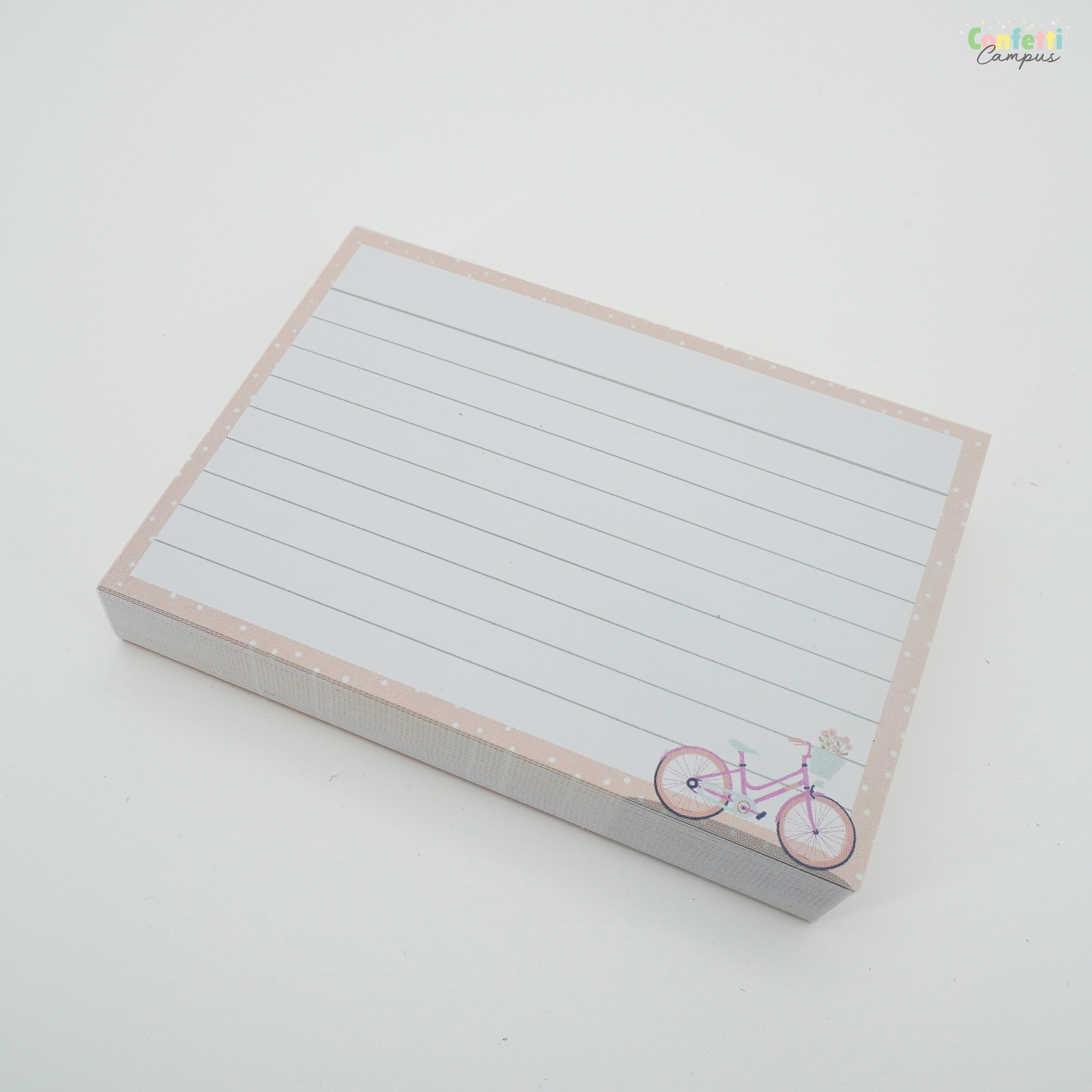 Leitner Flashcards A7 Gelinieerd Dutch Style Fiets Peach - Confetti Campus