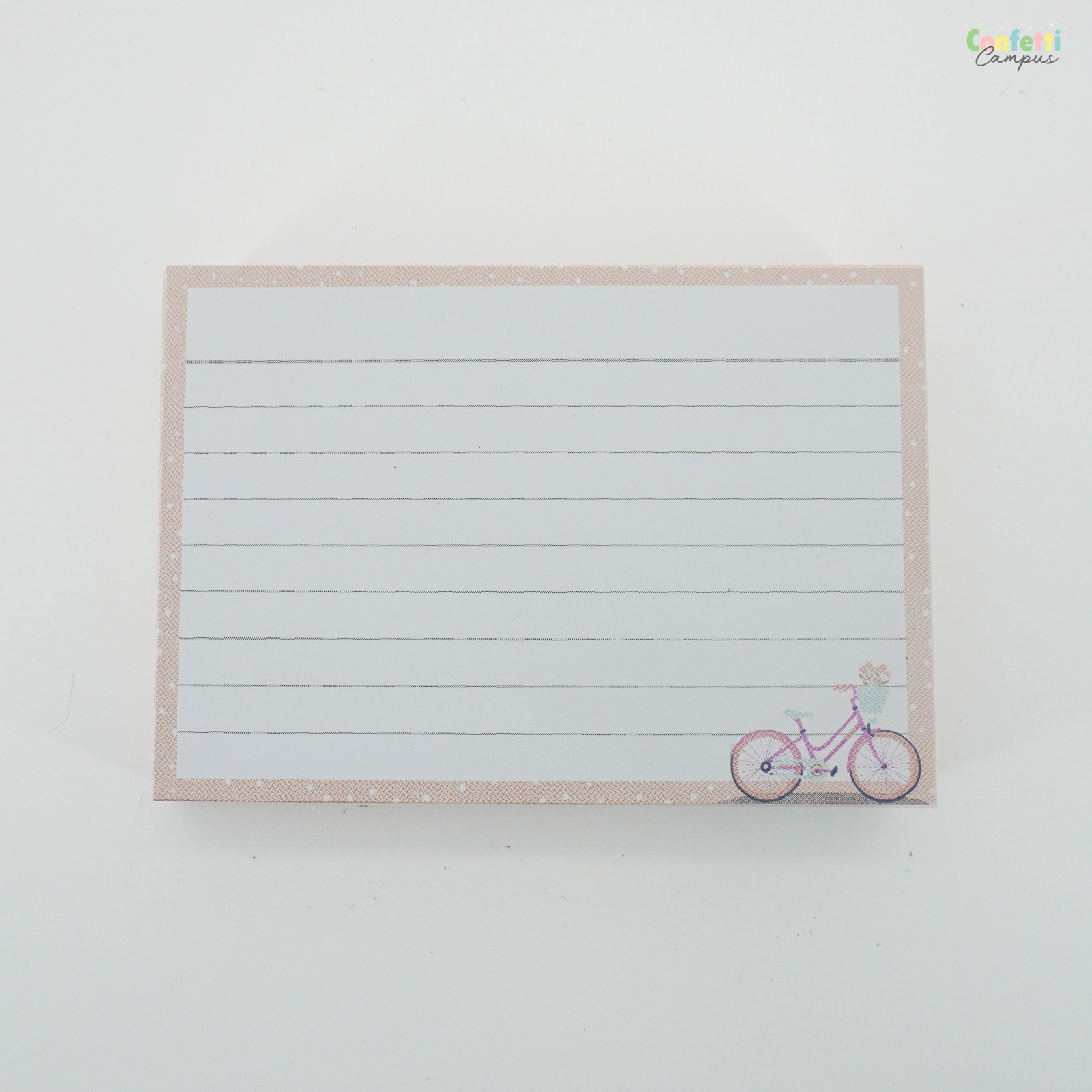 Leitner Flashcards A7 Gelinieerd Dutch Style Fiets Peach - Confetti Campus