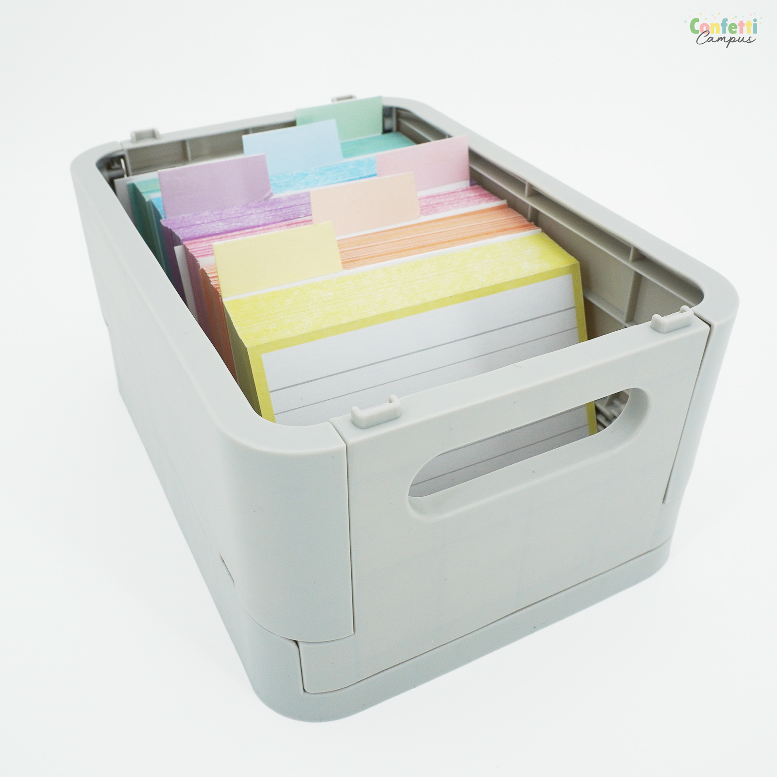 Leitner Flashcards A7 Dotted Pastel Blauw - Confetti Campus