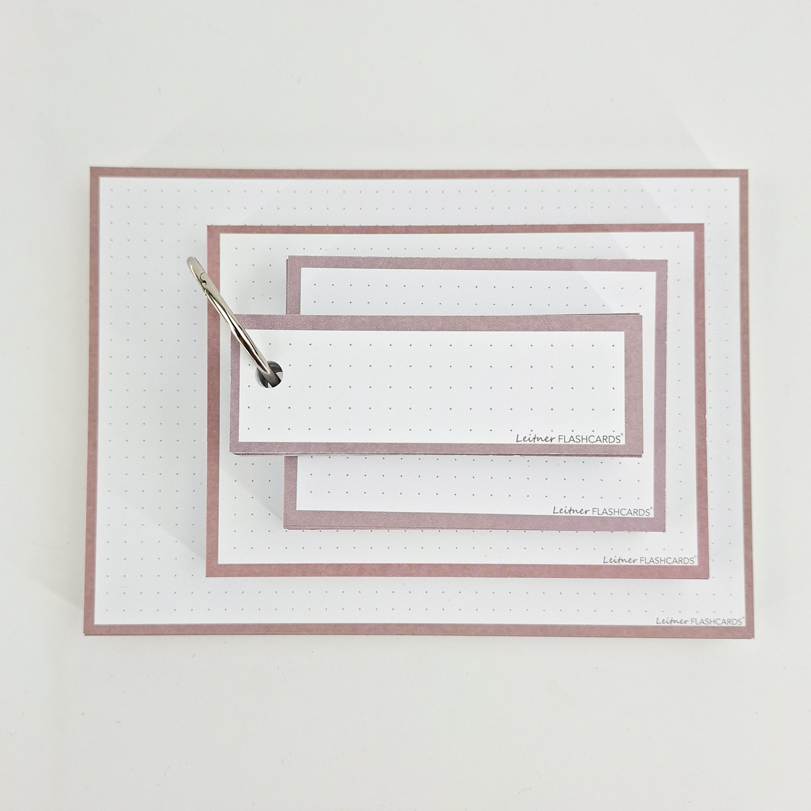 Leitner Flashcards A7 Dotted Greige - Confetti Campus