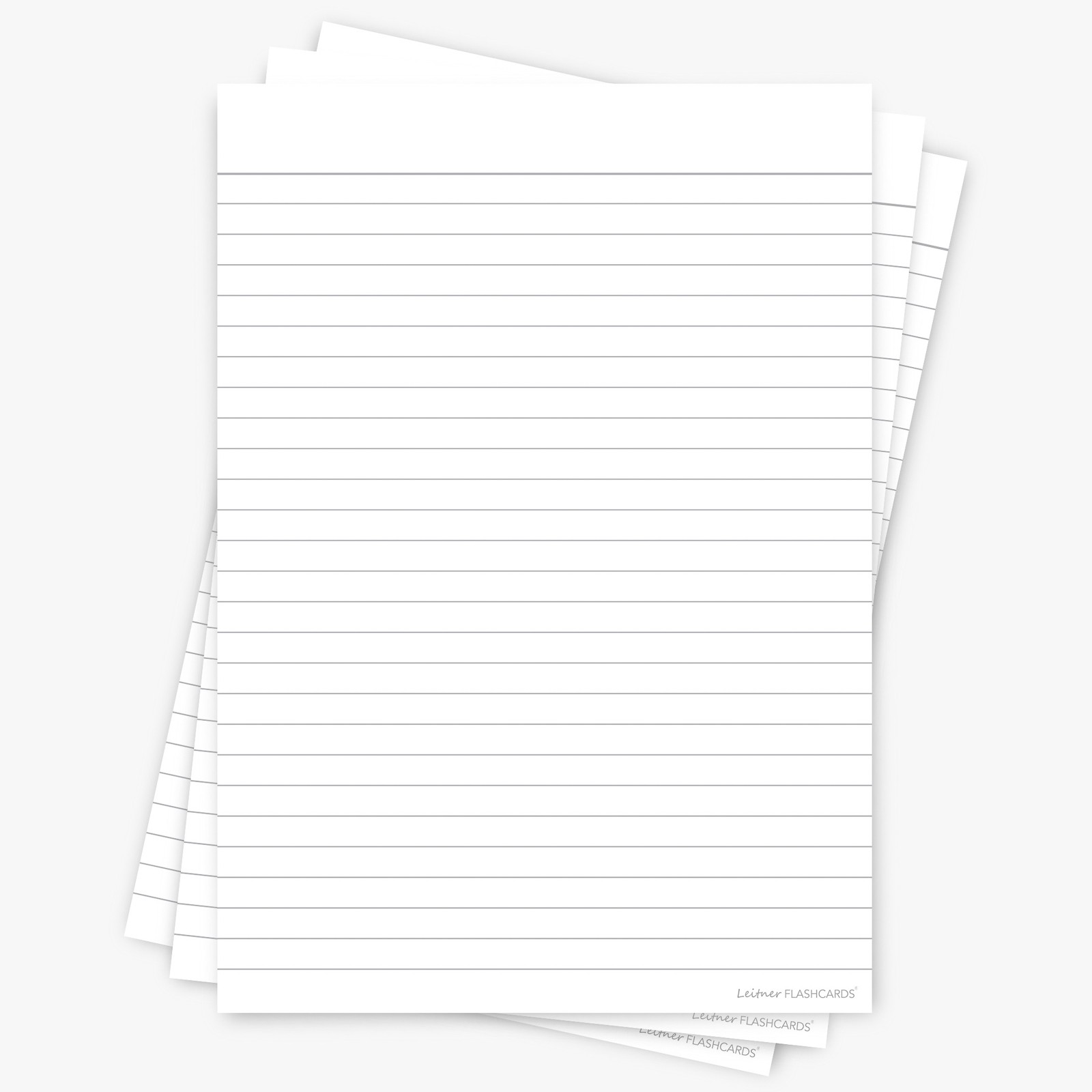 Leitner Flashcards A5 Staand Gelinieerd Wit