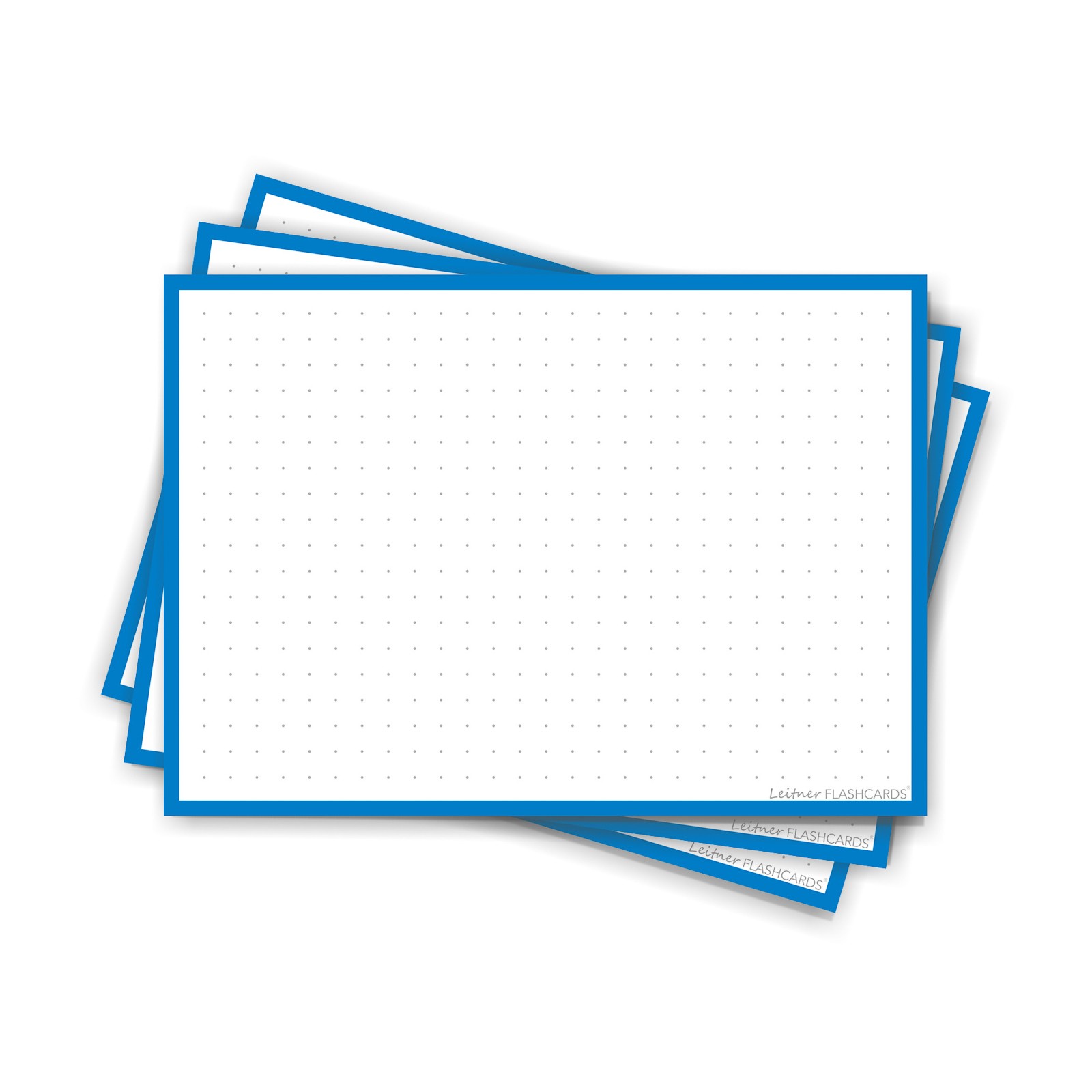 Leitner Flashcards A6 Dotted Blauw - Confetti Campus