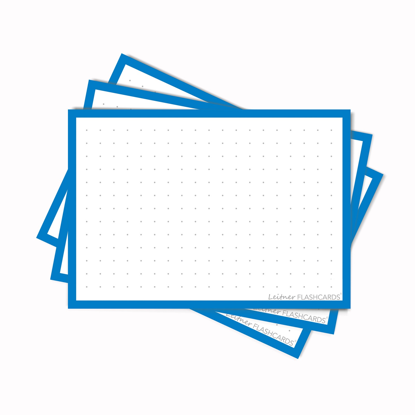 Leitner Flashcards A7 Dotted Blauw - Confetti Campus