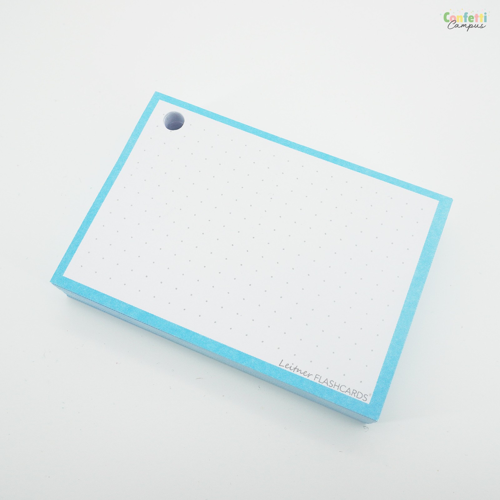 Leitner Flashcards A7 Dotted Pastel Blauw - Confetti Campus