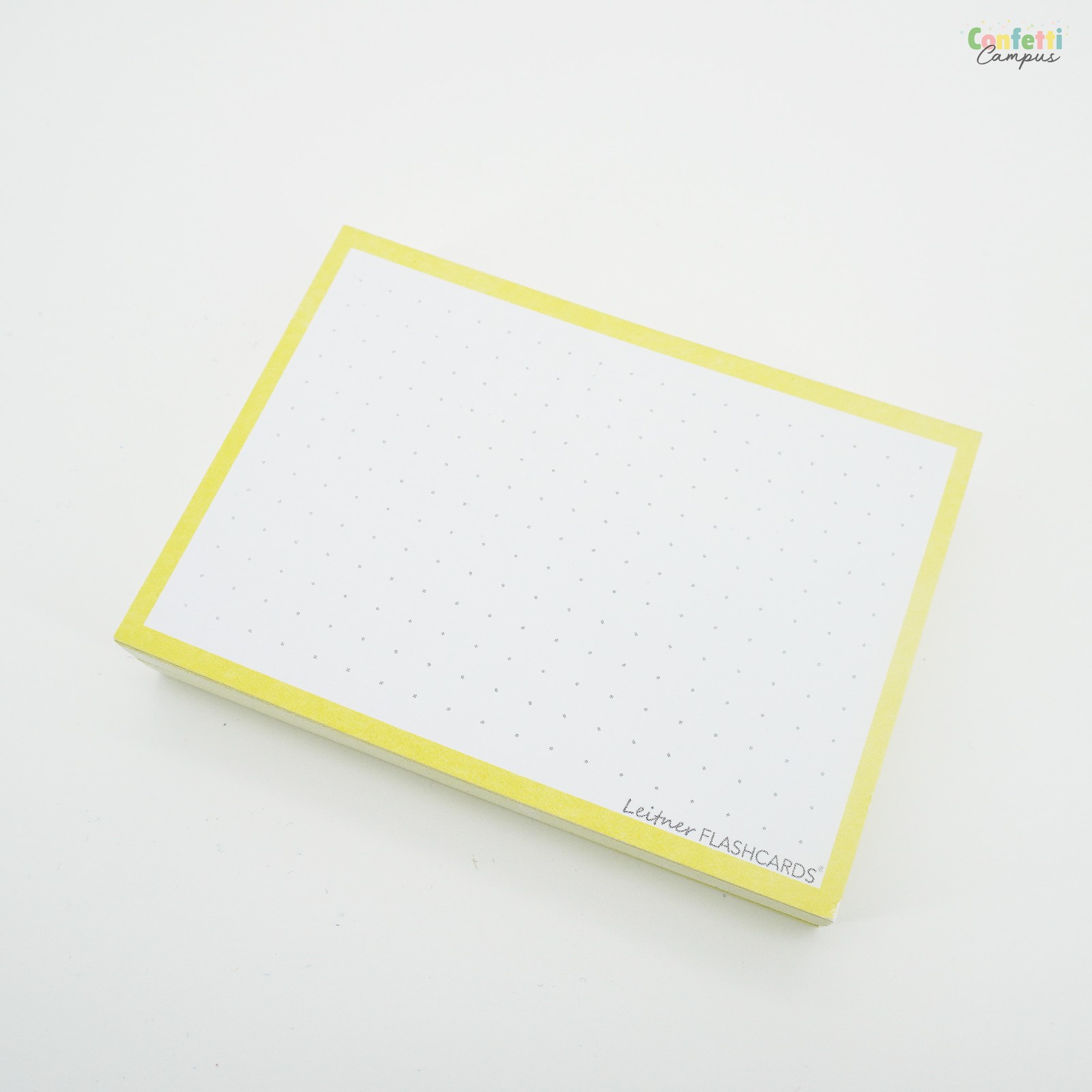 Leitner Flashcards A7 Dotted Pastel Geel - Confetti Campus
