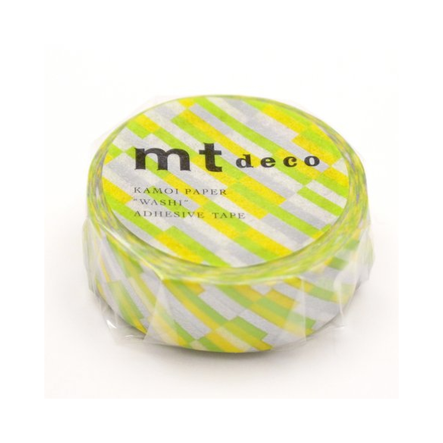 MT Washi Tape block stripe green - Confetti Campus