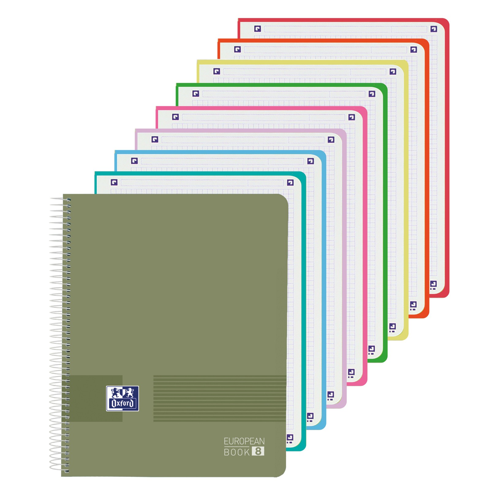 Oxford A4+ European Book 8 Hardcover Geruit Safari Groen