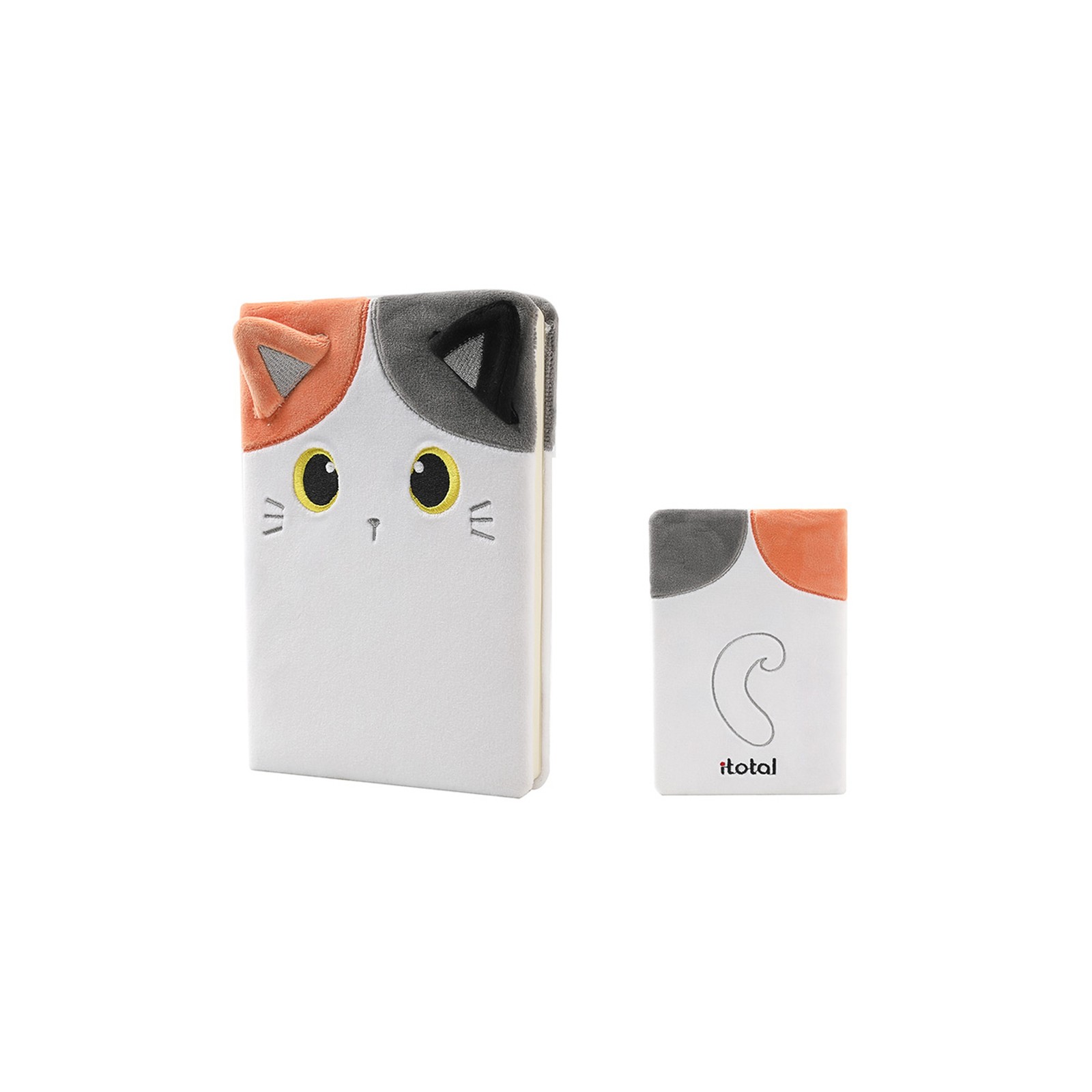 i-Total Fluffy Notebook A5 Gelinieerd Orange Cat - Confetti Campus