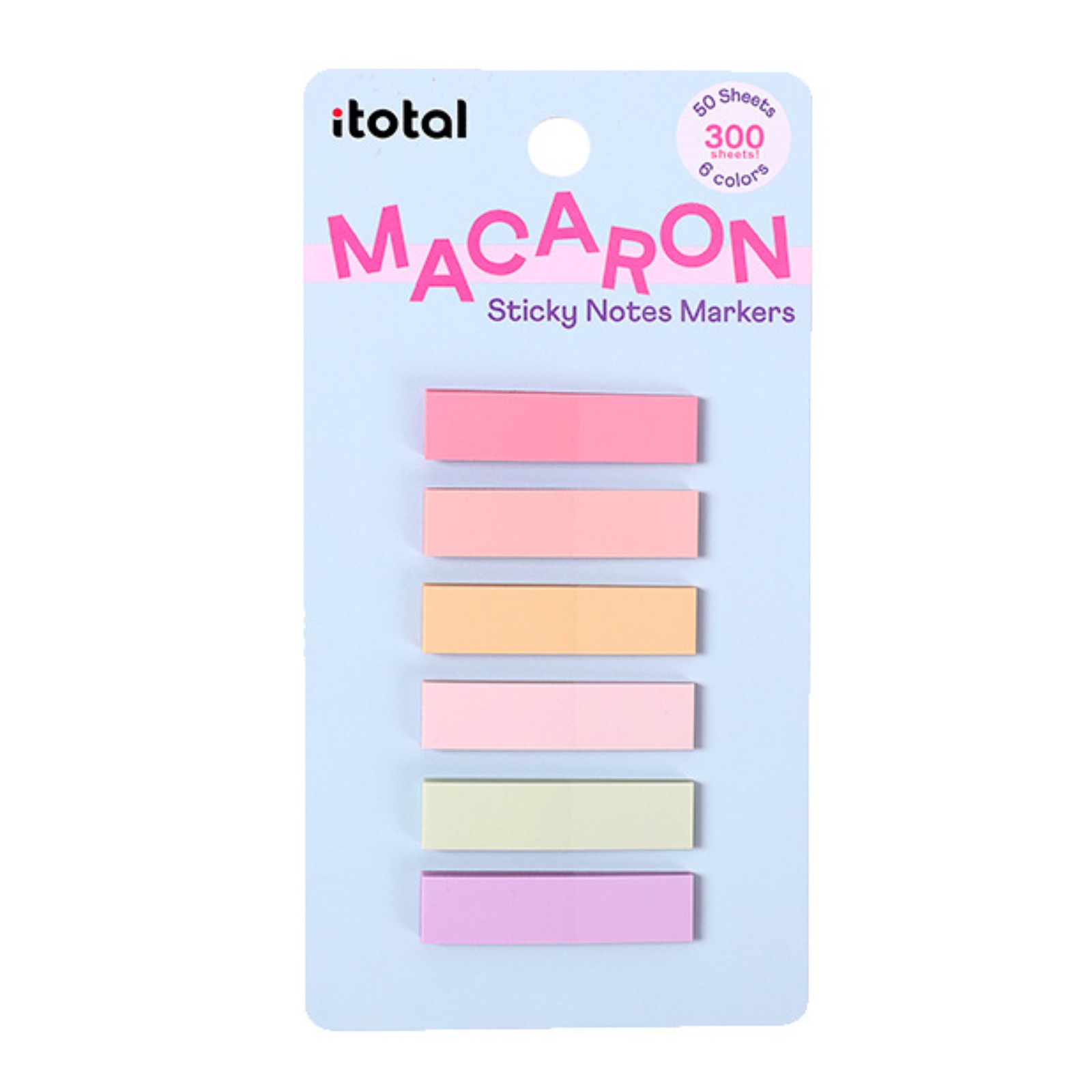 i-Total Sticky Notes Bookmarks Macaron - 300 pastel marker strips ...