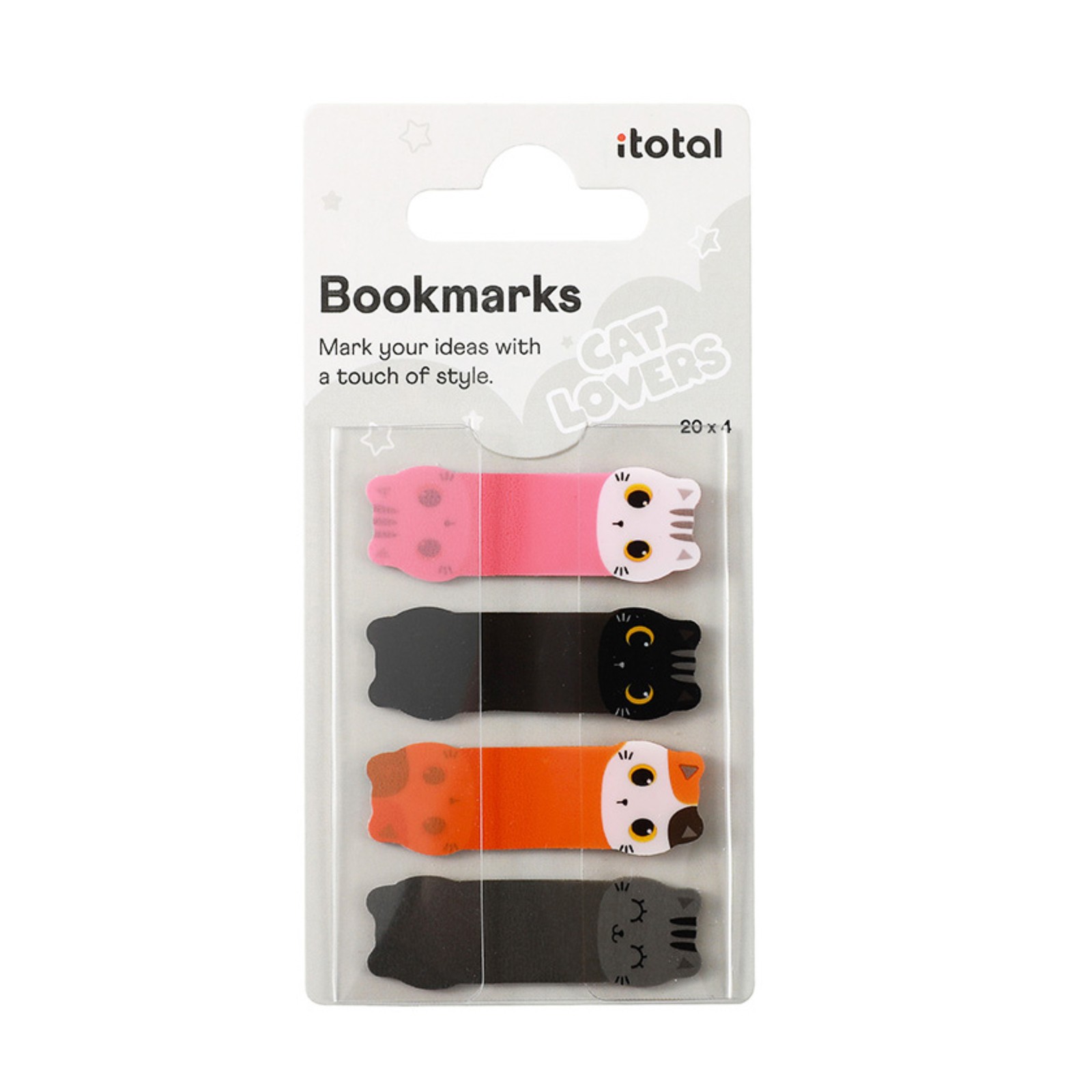i-Total Sticky Notes Bookmarks Mixed Cats - Confetti Campus