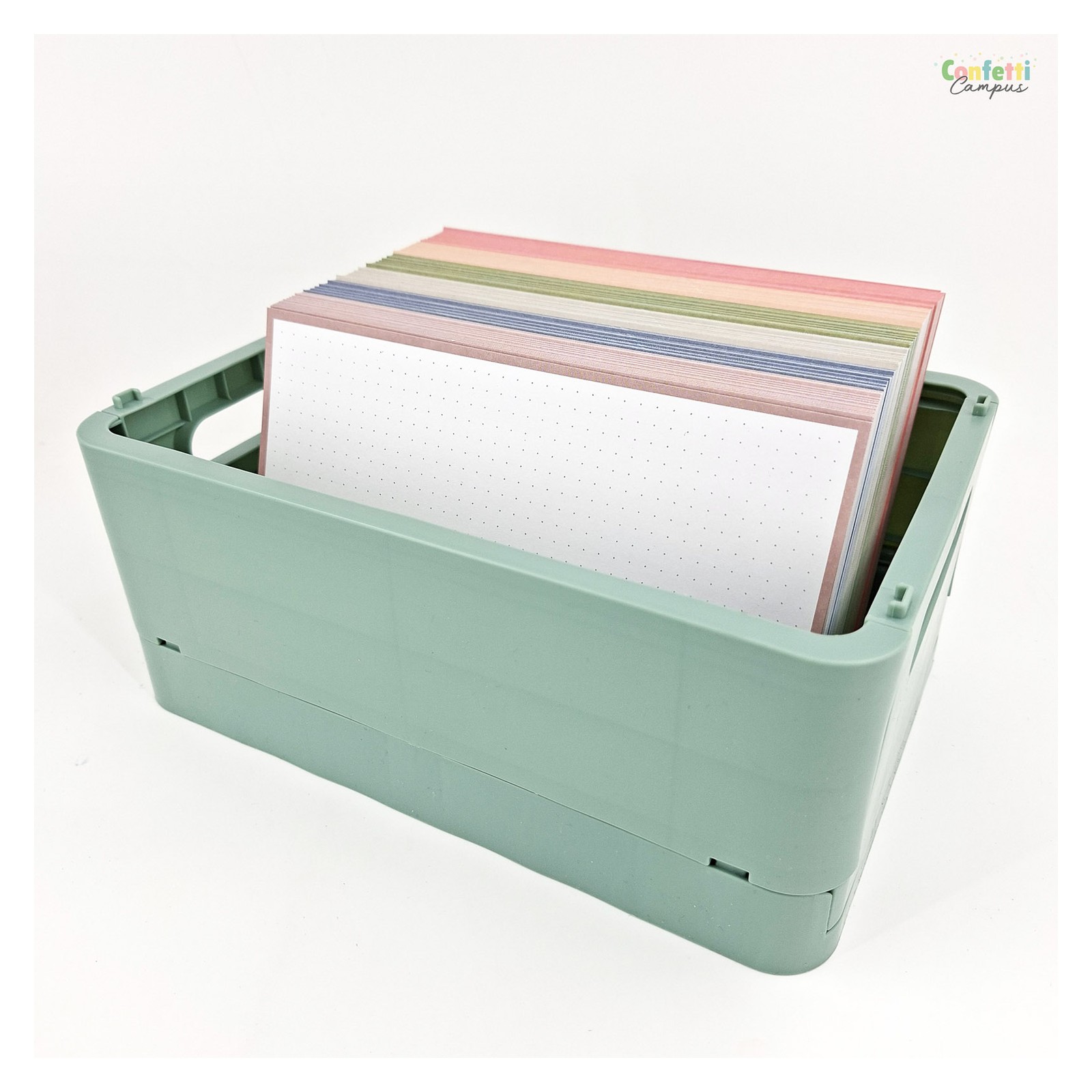 Leitner Flashcards A5 Dotted Greige - Confetti Campus