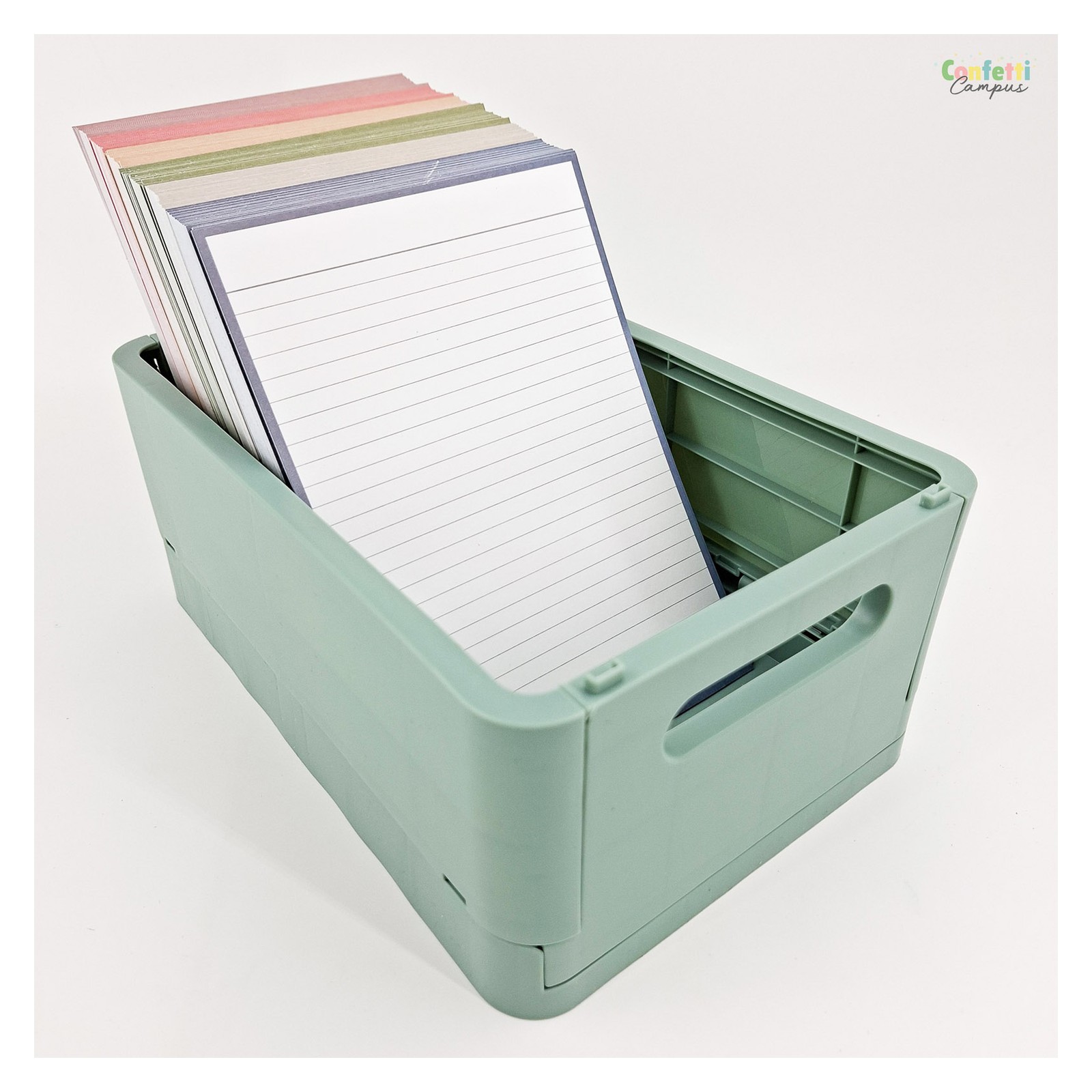 Leitner Flashcards A5 Gelinieerd Staal Blauw - Confetti Campus