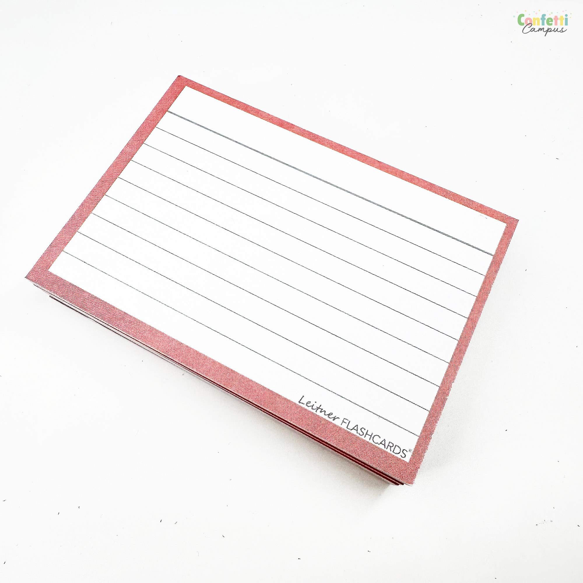 Leitner Flashcards A7 Gelinieerd Oud Roze - Confetti Campus