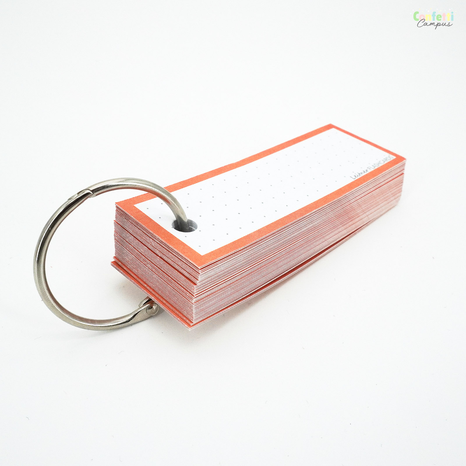 Leitner Flashcards Half Dotted Oranje - Confetti Campus