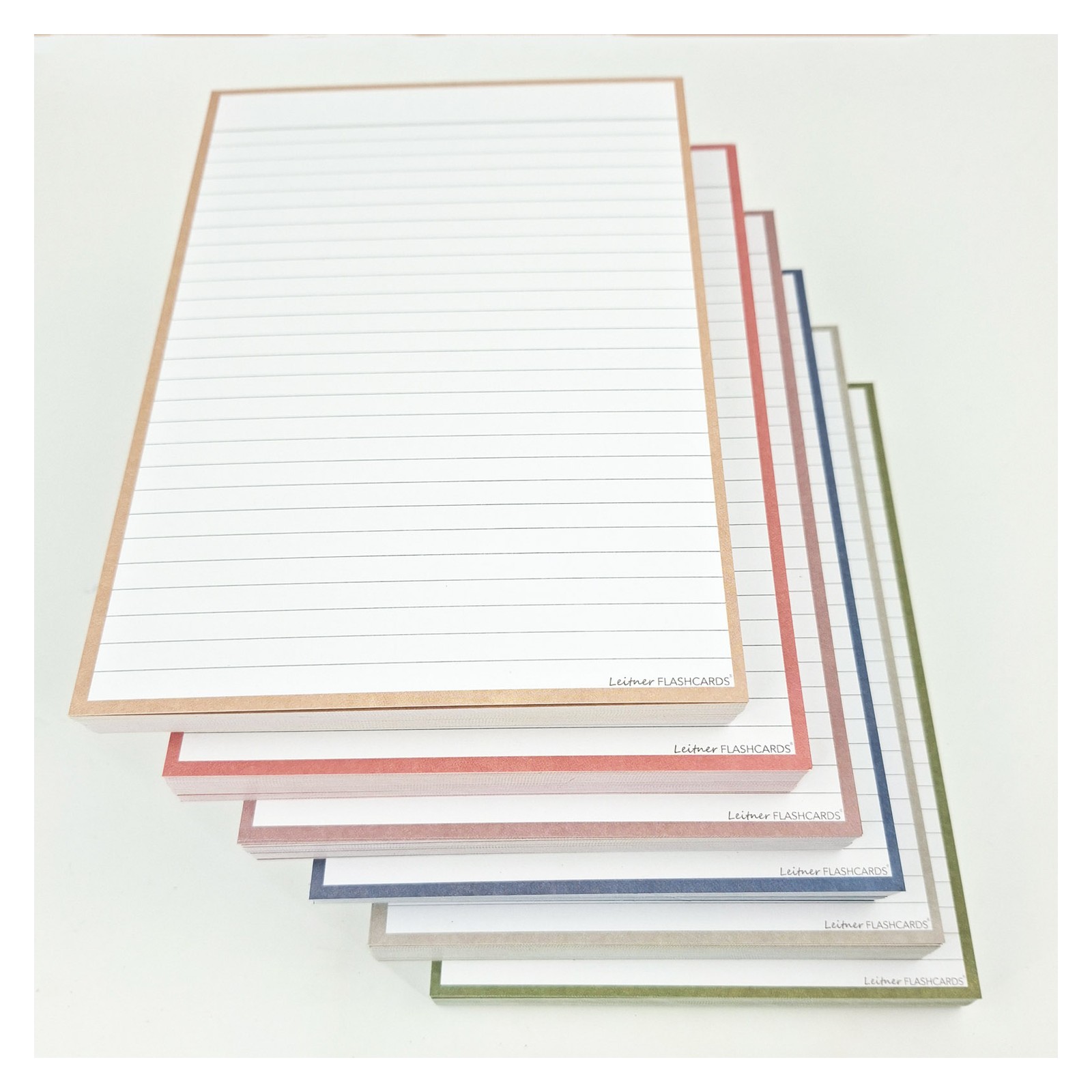 Leitner Flashcards A5 Gelinieerd Staal Blauw - Confetti Campus