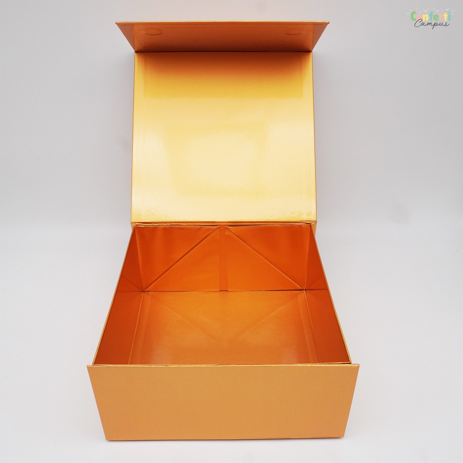 Luxe Cadeaubox Vierkant 23 x 23 x 11 cm Goud - Lege giftbox