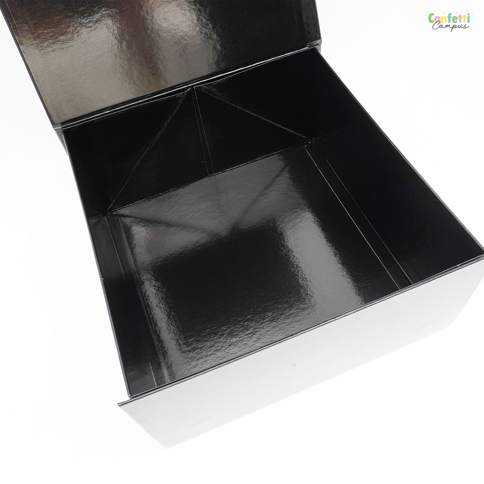 Luxe Cadeaubox Vierkant 23 x 23 x 11 cm Zwart - Lege giftbox