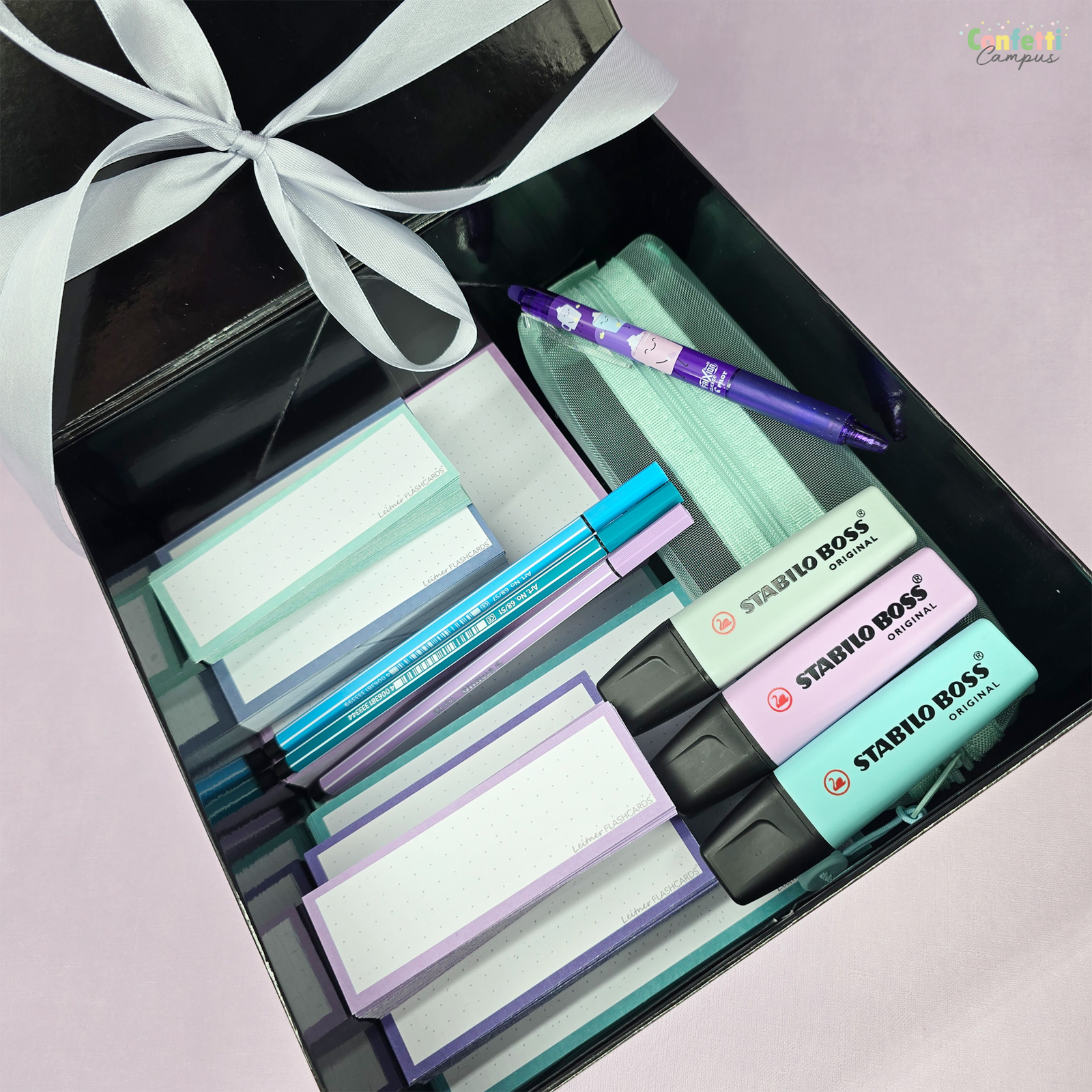 Pretty Notes & Flashcards Giftset Mint - Lila - Confetti Campus