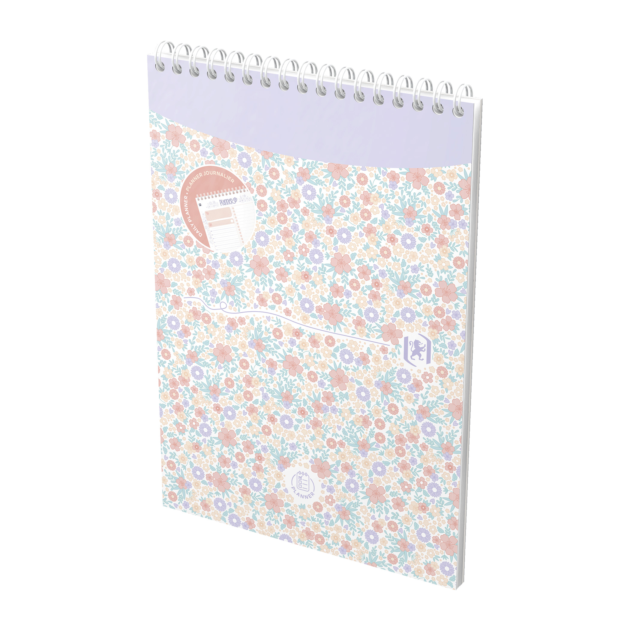 Oxford Daily Planner A5 Floral Lila - Confetti Campus