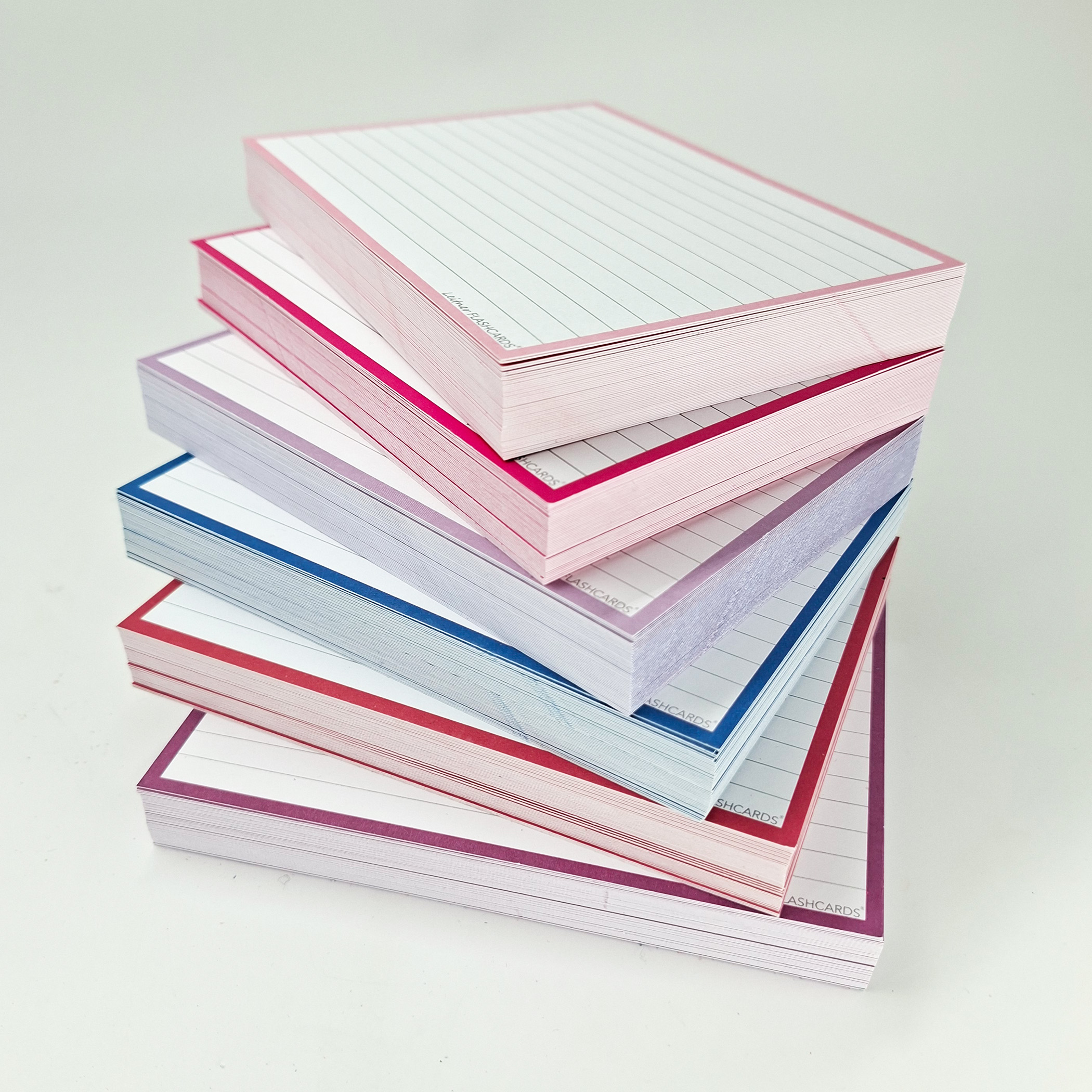 Leitner Flashcards Pakket A6 Roze 300 stuks - Confetti Campus